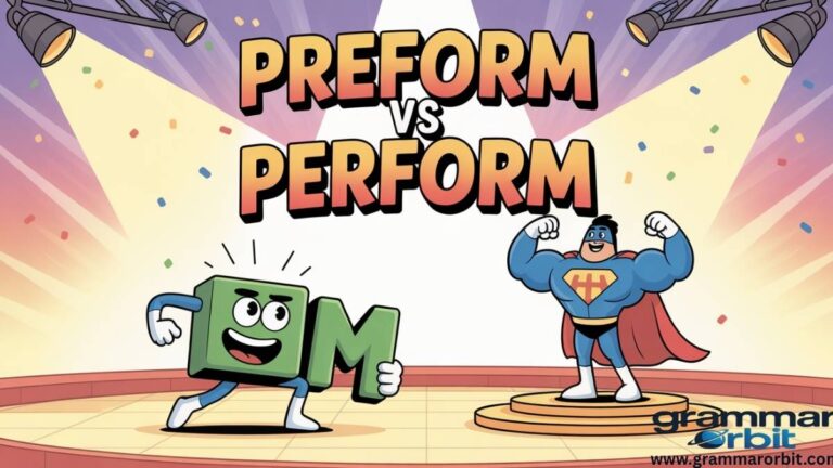 Preform vs Perform: Correct Word to Use Every Time - Grammar Orbit