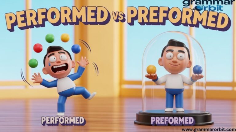Preform vs Perform: Correct Word to Use Every Time - Grammar Orbit