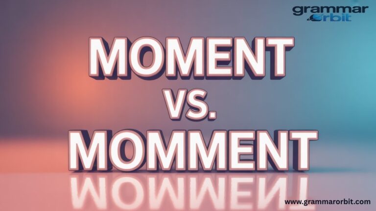 Moment vs Momment Spelling, Definition, and Usage - Grammar Orbit
