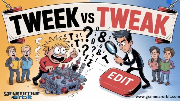 Tweek vs Tweak Clarifying the Difference and Usage - Grammar Orbit
