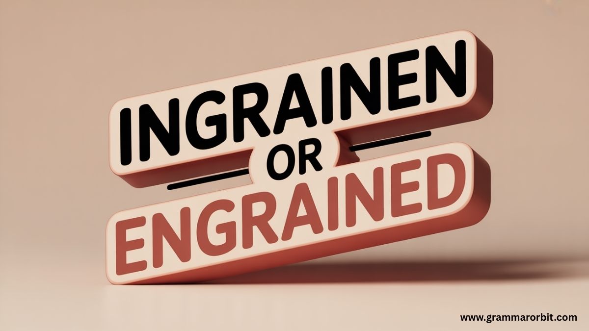 Ingrained or Engrained What Is the Difference? - Grammar Orbit