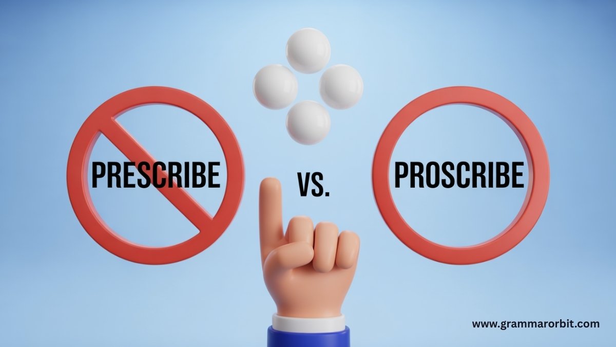 Prescribe vs Proscribe Meaning Usage and Key Differences - Grammar Orbit