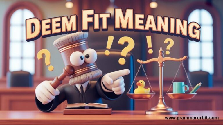 Deem Fit Meaning Usage and Real Life Examples - Grammar Orbit