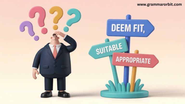 Deem Fit Meaning Usage and Real Life Examples - Grammar Orbit