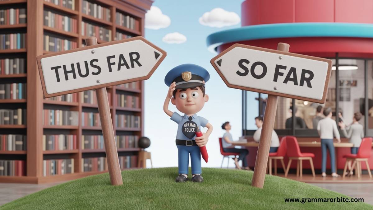 Thus Far vs So Far Meaning Usage and Examples - Grammar Orbit
