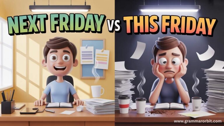 Next Friday vs This Friday The Ultimate Guide - Grammar Orbit