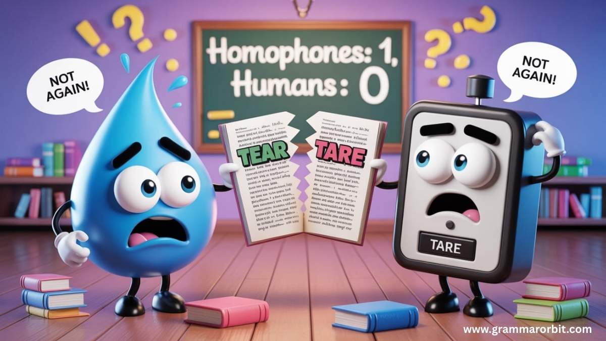 Tear vs Tare Complete Guide for Students and Teachers - Grammar Orbit