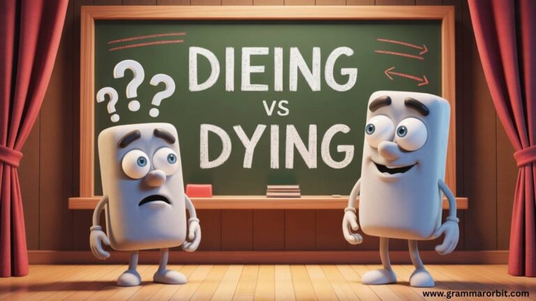 Dieing vs Dying: What’s the Difference? - Grammar Orbit
