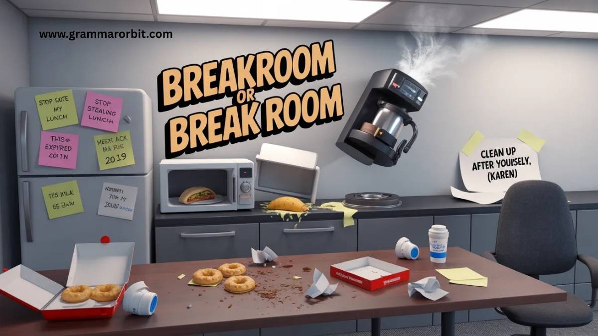 breakroom or break room The Correct Spelling - Grammar Orbit