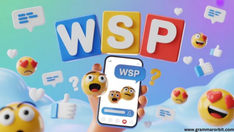 WSP Meaning in Text: What It Really Means When to Use It - Grammar Orbit