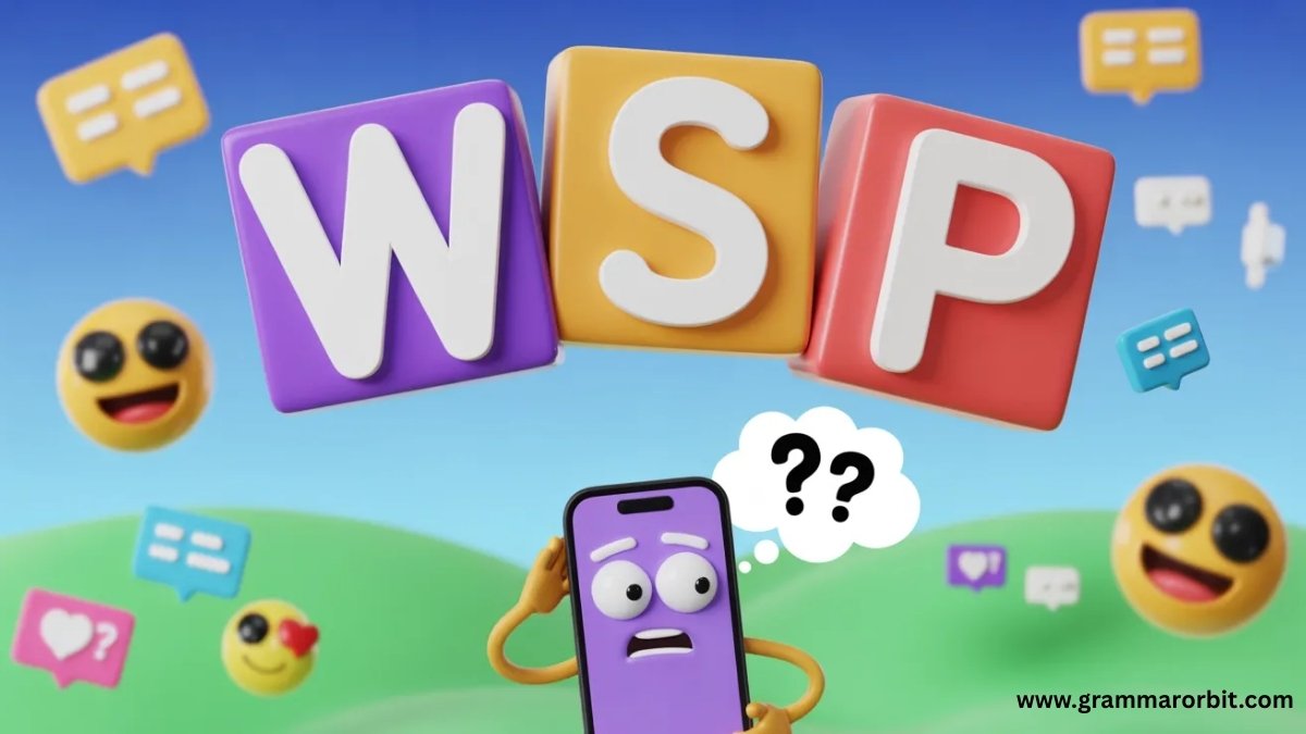 WSP Meaning in Text: What It Really Means When to Use It - Grammar Orbit