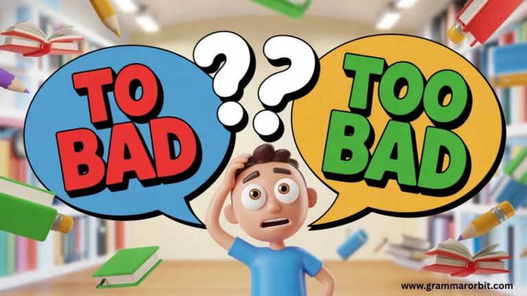 To Bad or Too Bad The Ultimate Grammar Guide - Grammar Orbit