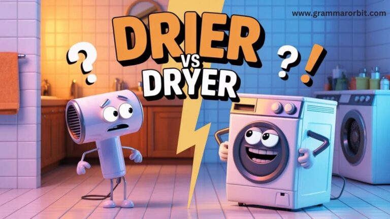 Drier vs Dryer What’s the Real Difference? - Grammar Orbit