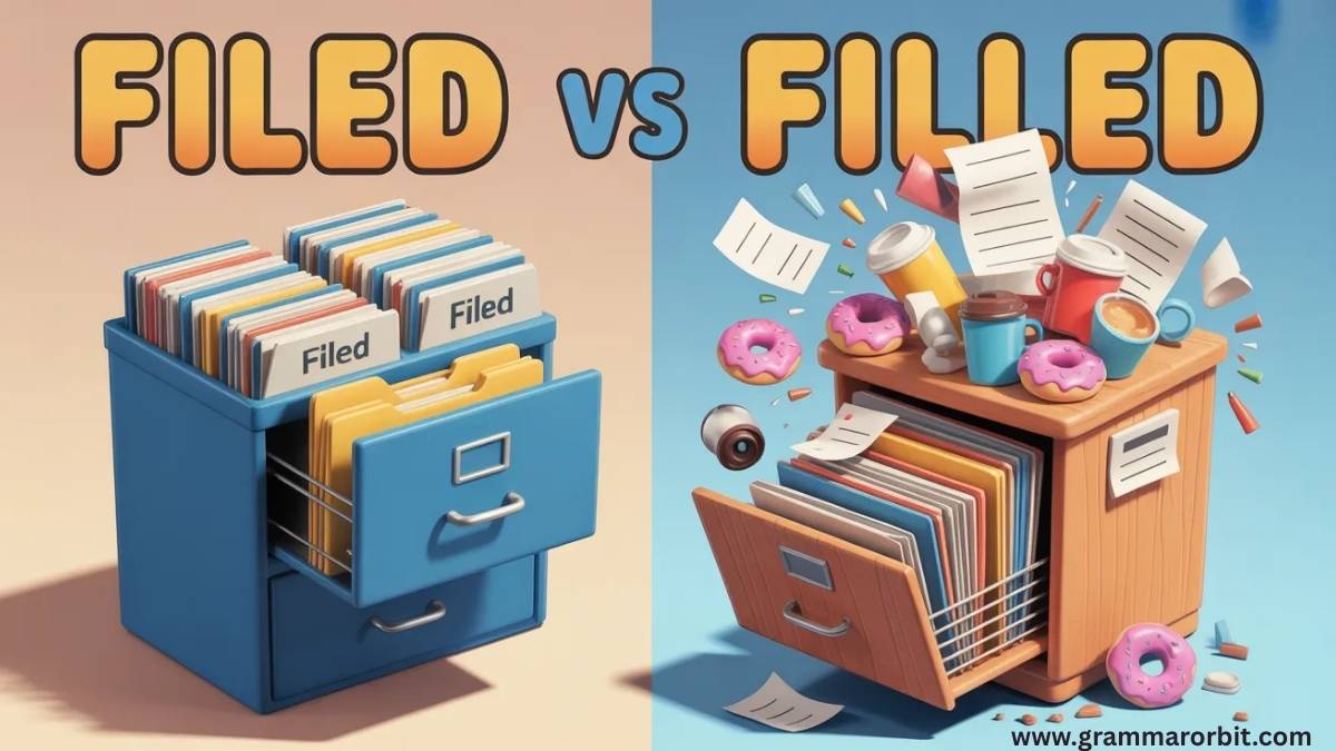 Filed vs Filled What’s the Real Difference? - Grammar Orbit