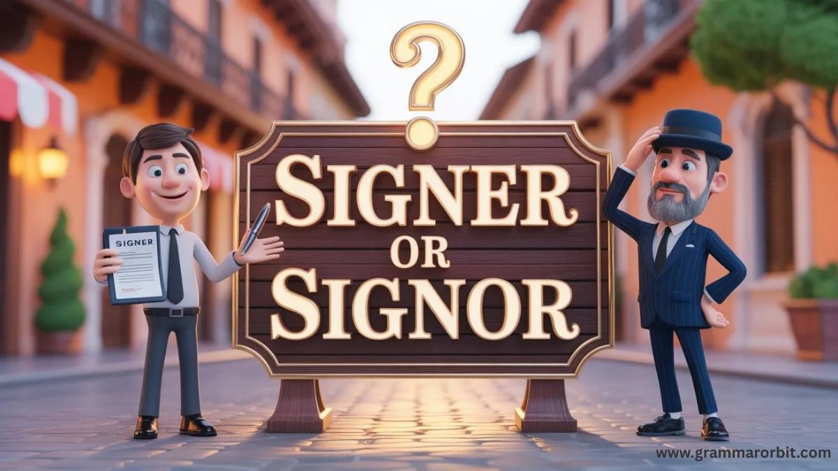 Signer or Signor What’s the Real Difference? - Grammar Orbit