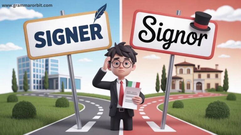 Signer or Signor What’s the Real Difference? - Grammar Orbit