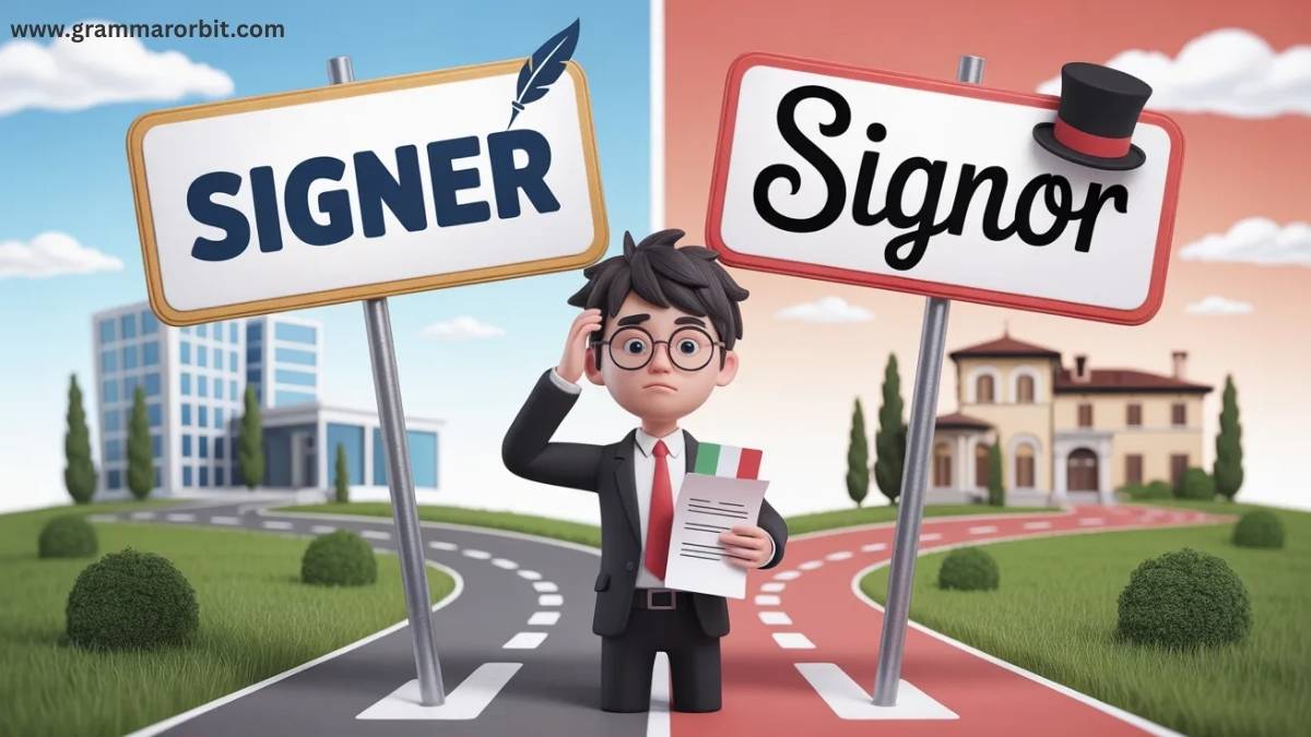 Signer or Signor What’s the Real Difference? - Grammar Orbit
