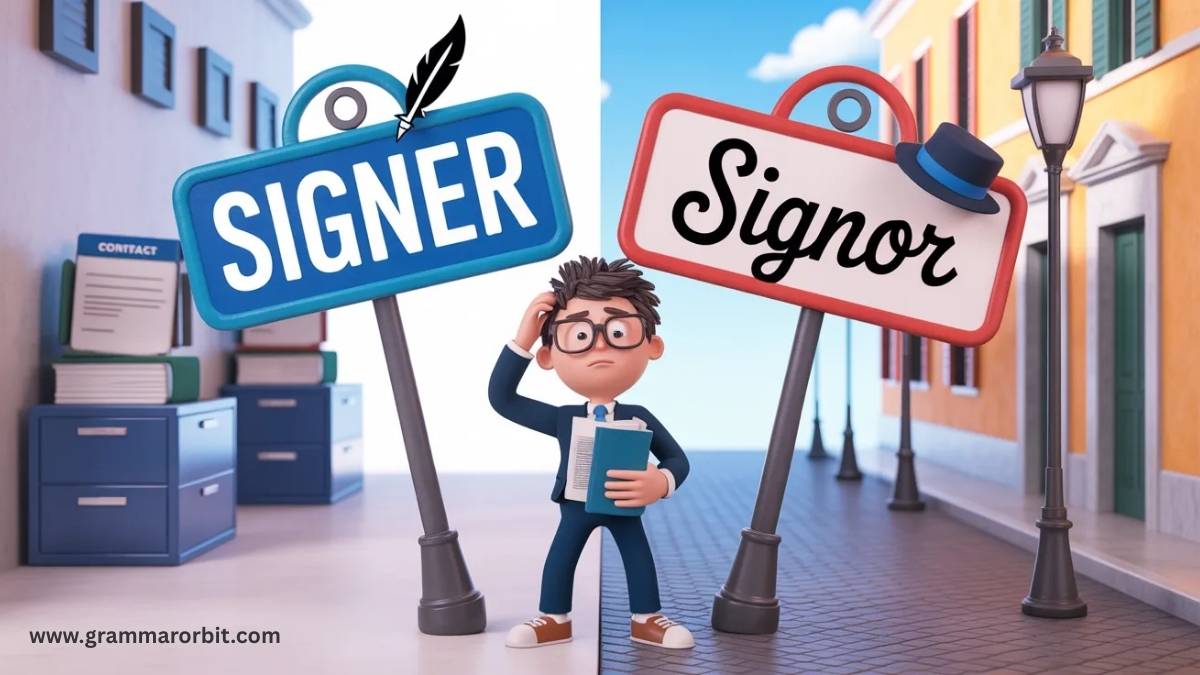 Signer or Signor What’s the Real Difference? - Grammar Orbit