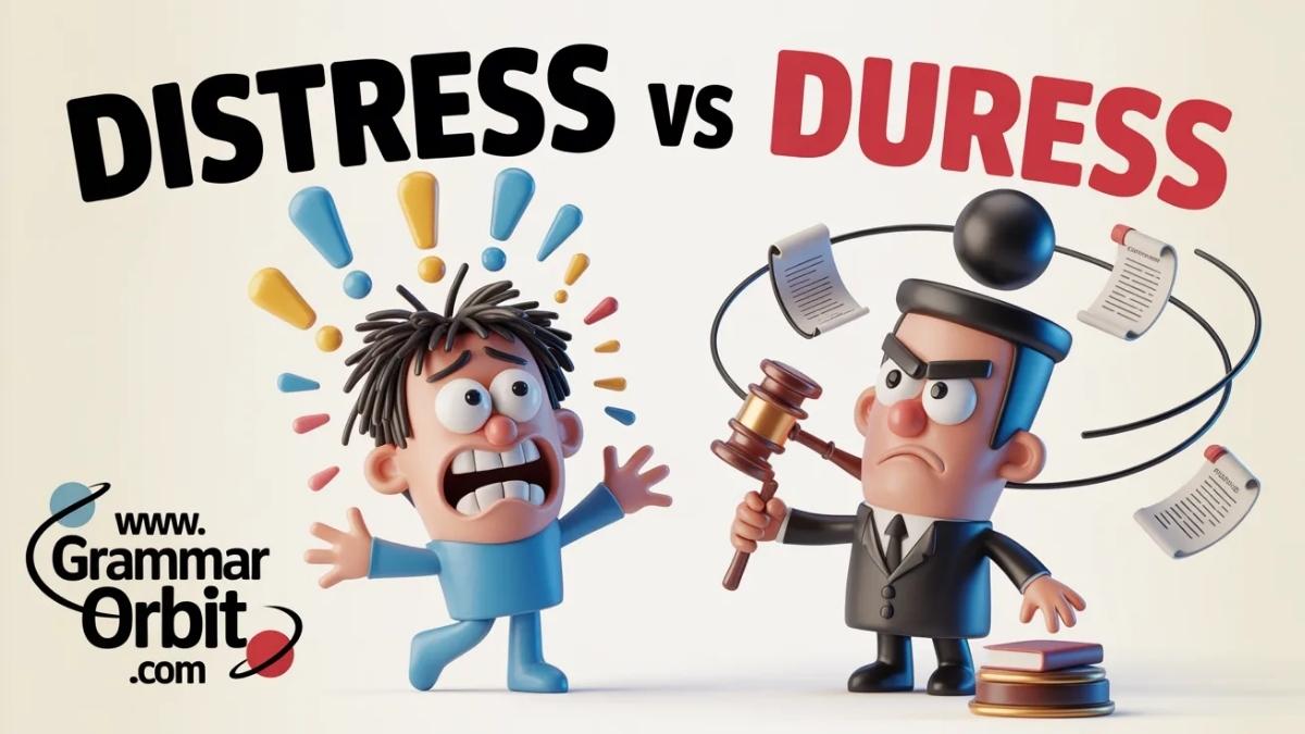 Distress vs Duress Differences and Correct Usage - Grammar Orbit