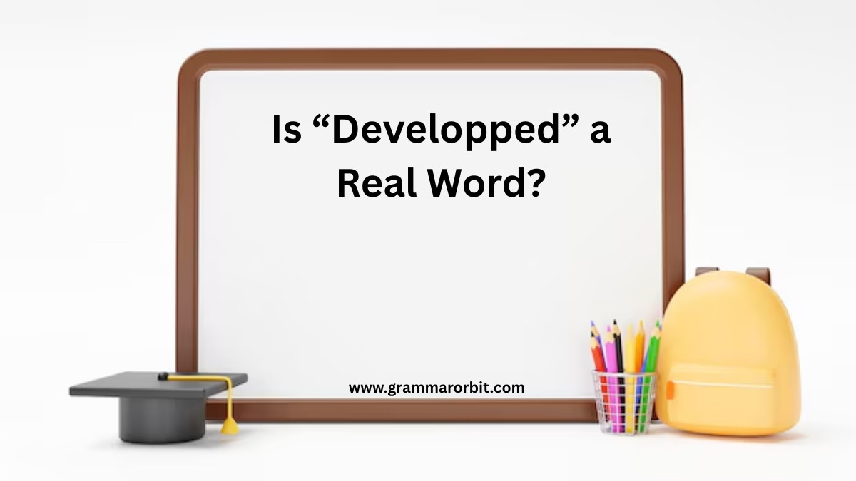 Developed vs Developped Which Spelling is Correct? - Grammar Orbit