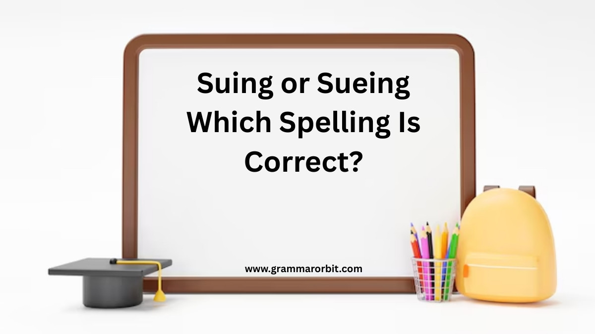 Suing or Sueing Which Spelling Is Correct? - Grammar Orbit